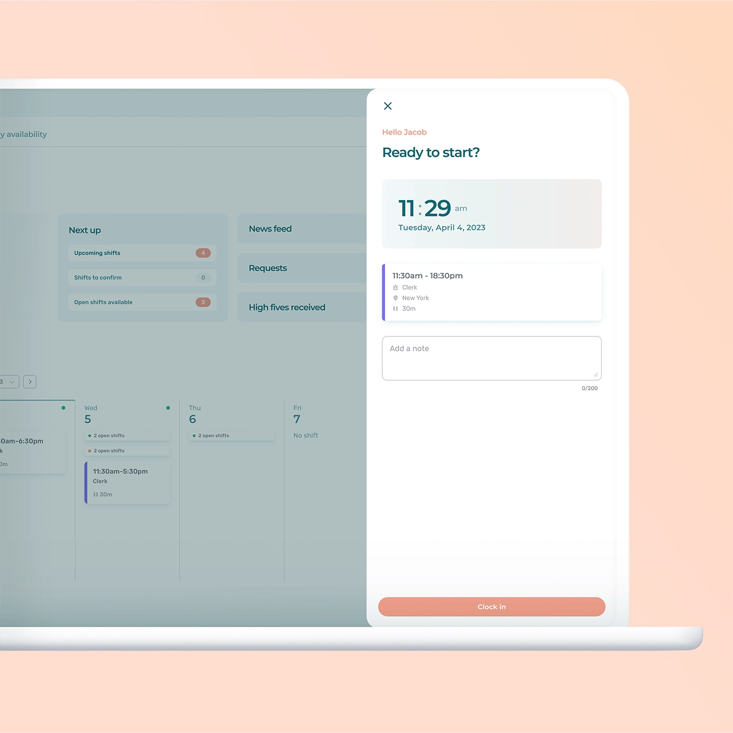 Employee punch clock system - Agendrix