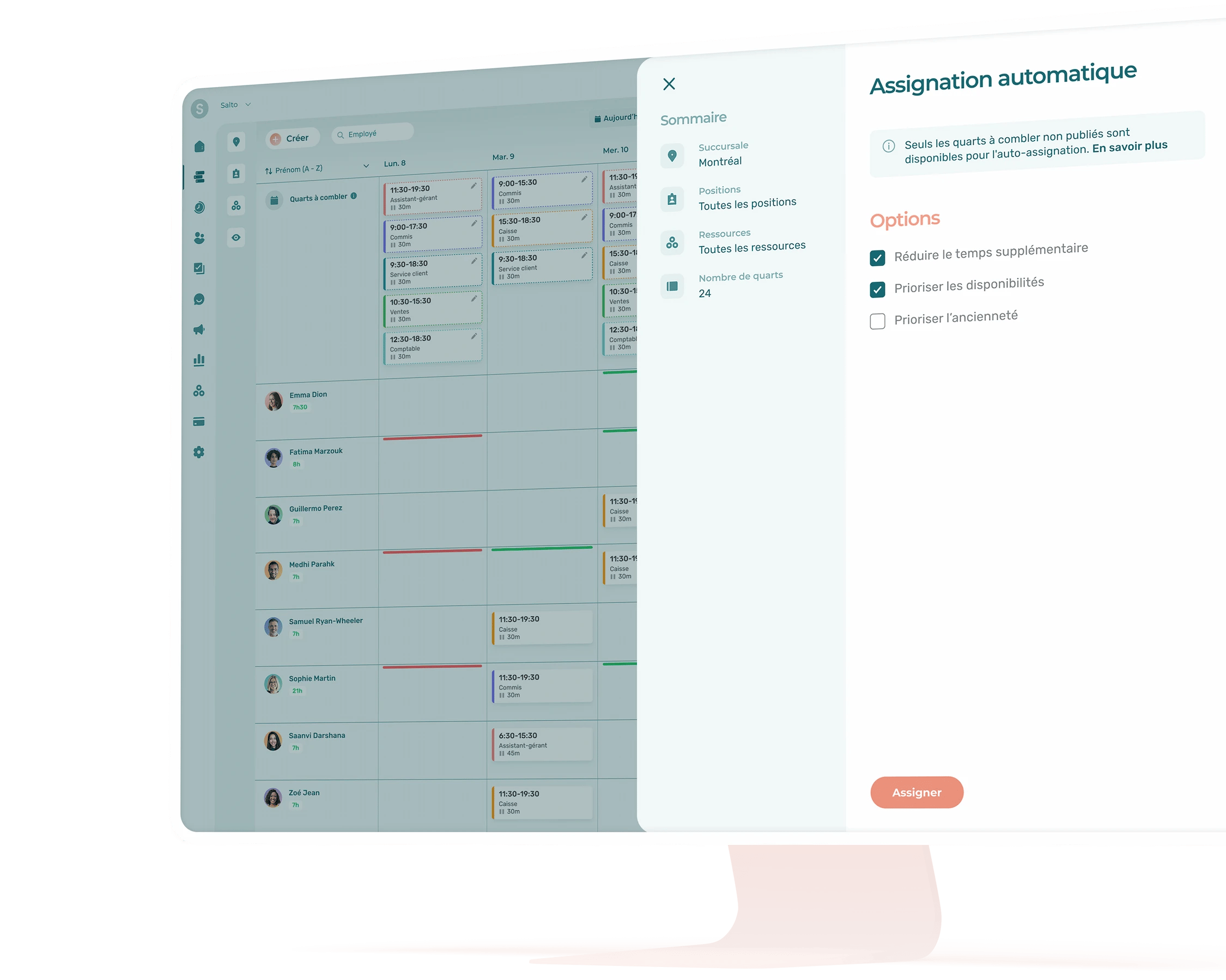 Planning automatique - Agendrix