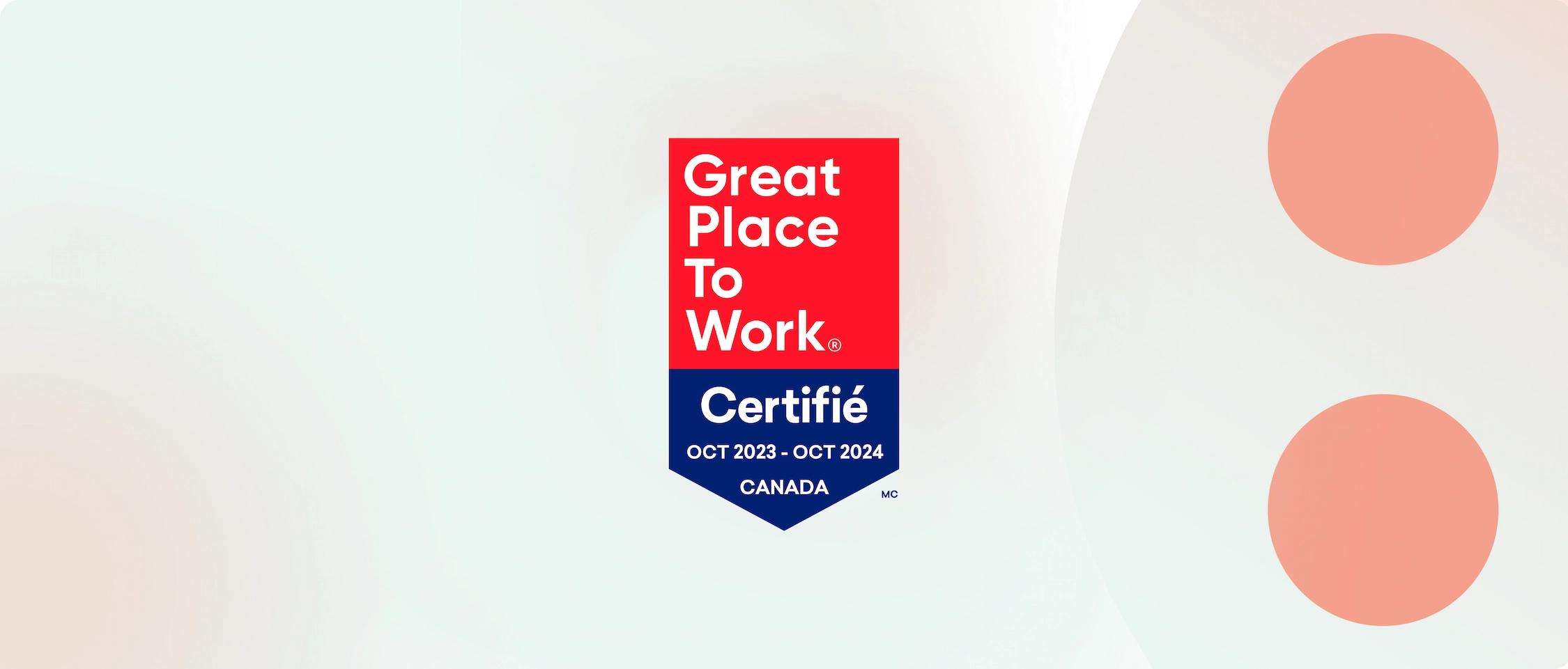Agendrix, certifiée Great Place to Work - Agendrix