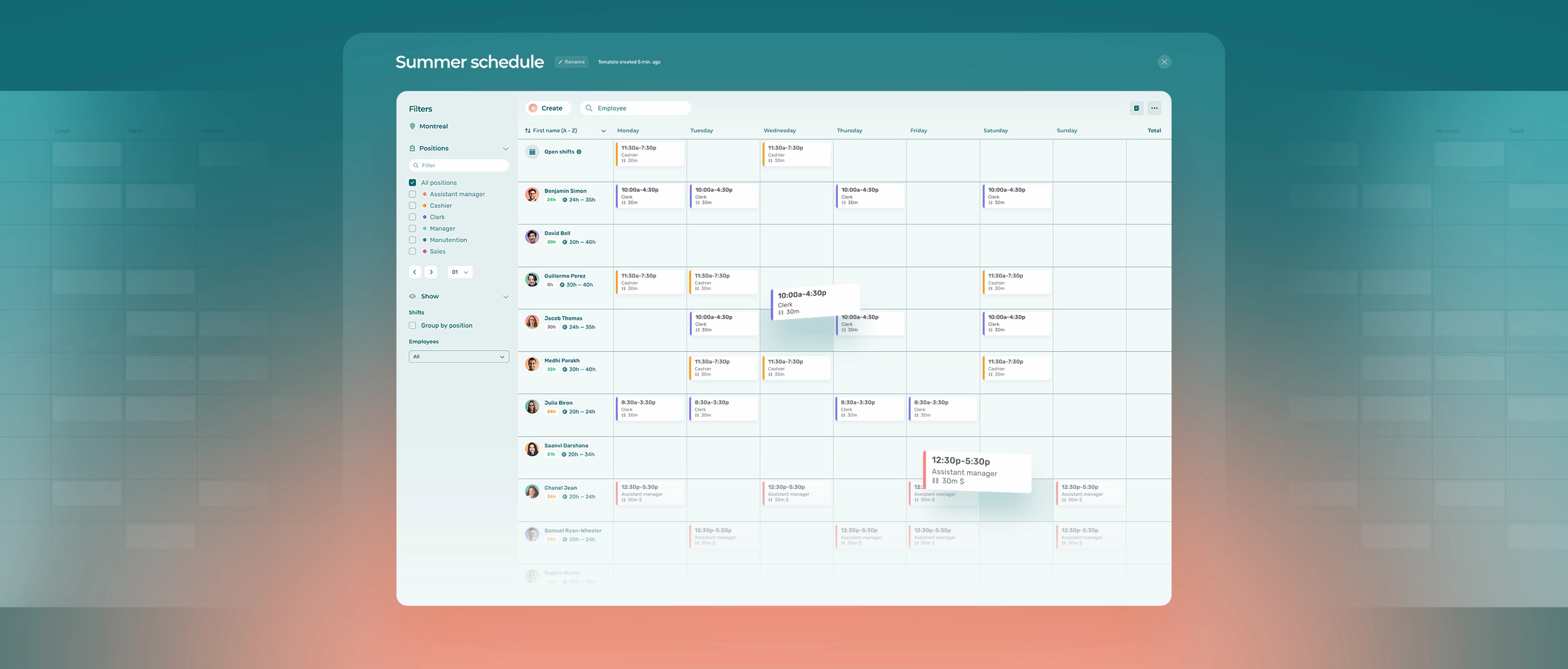 Save Time with Weekly Schedule Templates - Agendrix