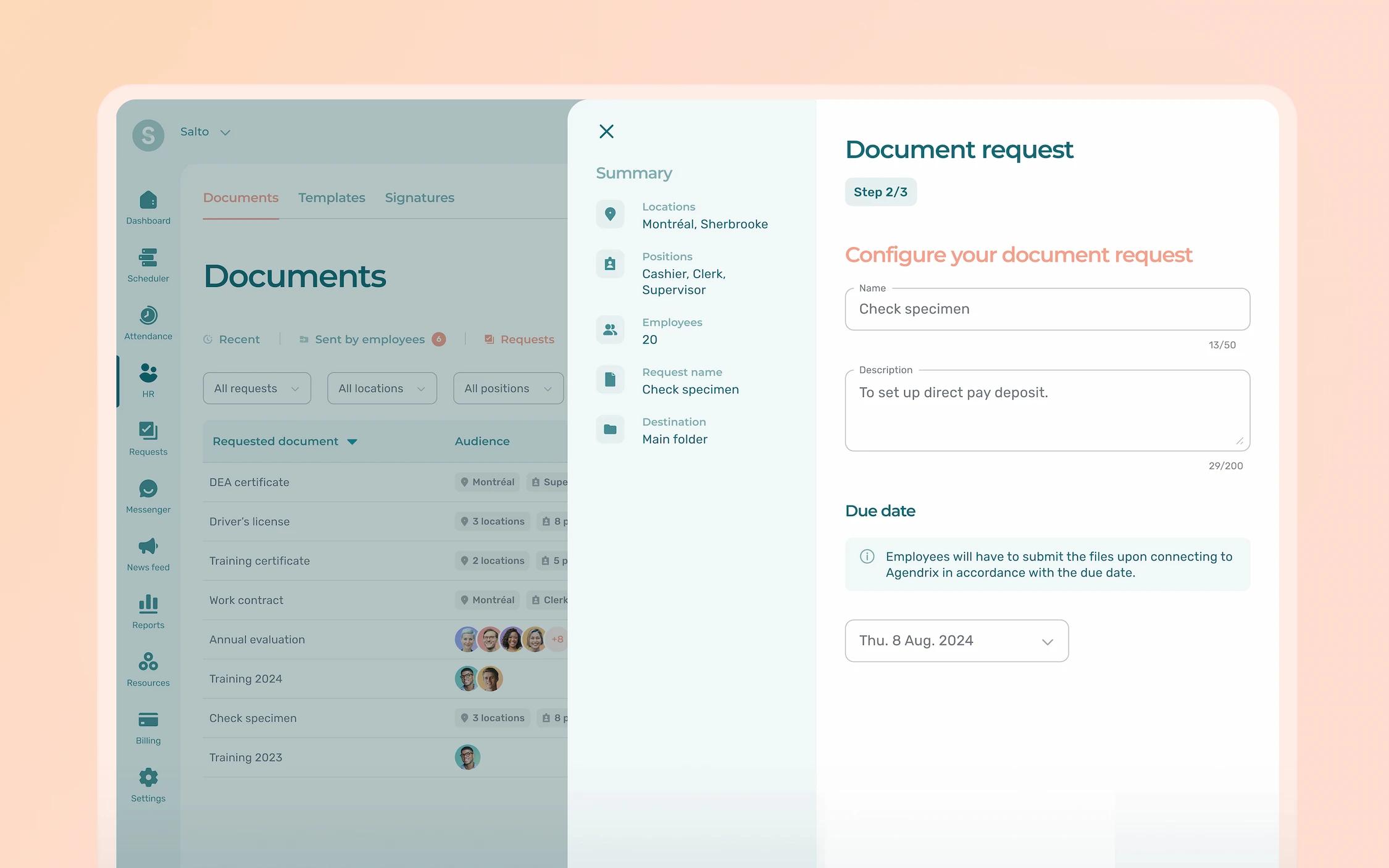 Easily Request Documents From Your Employees - Agendrix