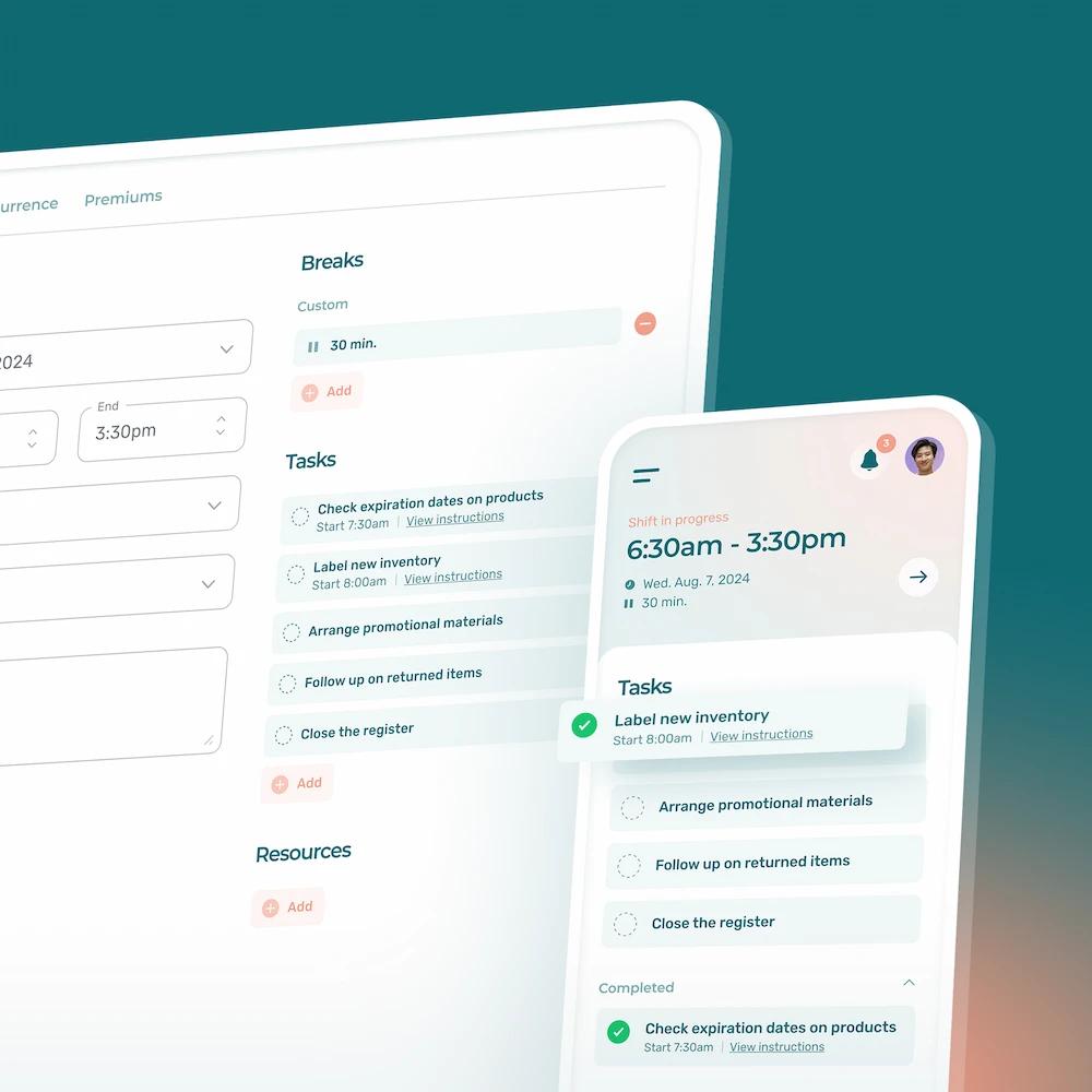 Add Tasks to Work Shifts - Agendrix